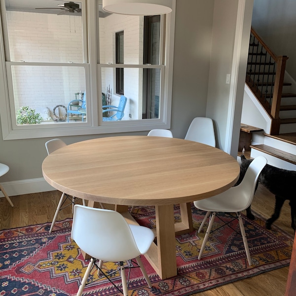 PUNTA PERFECTA White Oak Round Dining Table - Etsy