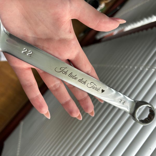 Engraved Wrench, Custom Engraved Text or Logo, Personalized Design ...