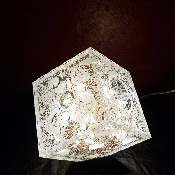 Hellraiser Puzzle Box Laser Engraved Night Light With Stand - Etsy