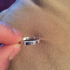 Thin Inner Message Custom Ring - Etsy