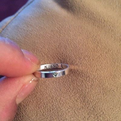 Thin Inner Message Custom Ring - Etsy
