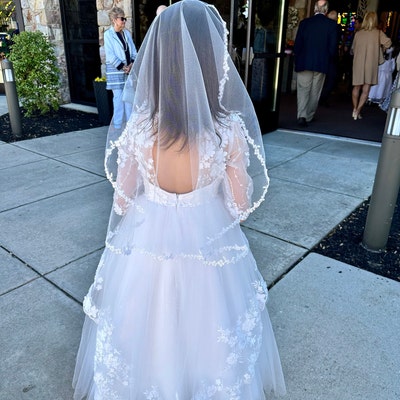 Simple Soft Veil, Moscato Wedding Veil, Fingertip Veil, Ivory Veil ...