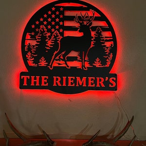 Masonic Monogram Metal Wall Art LED Lights, Custom Masonic Metal Sign ...