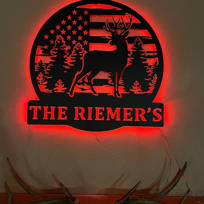 Masonic Monogram Metal Wall Art LED Lights, Custom Masonic Metal Sign ...