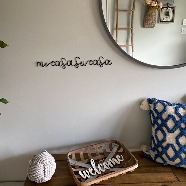 Mi Casa Su Casa Sign, Mi Casa Su Casa, Mi Casa Su Casa Wall Art, Black ...