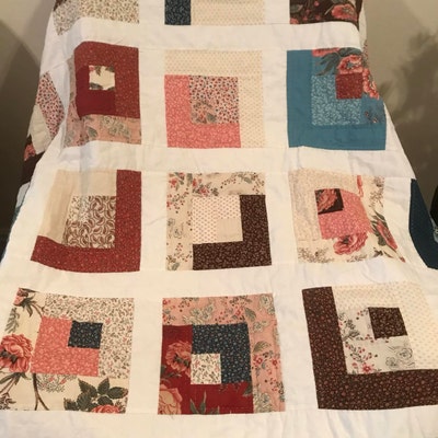 Log Cabin Maze Quilt Block PDF Pattern With Video Tutorial 6, 8, 10, 12 ...