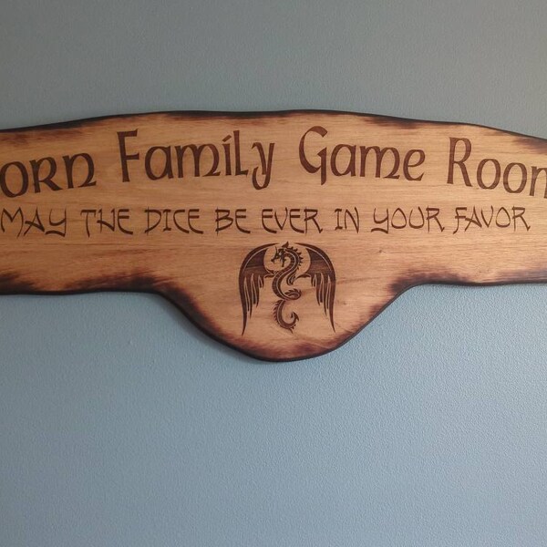 Custom Dnd Dragon Dungeon Sign Personalized Dungeons and Dragons Roll ...