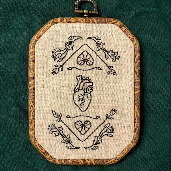 PDF Pattern "art Nouveau Brain" | Feminist Embroidery, Anatomical ...