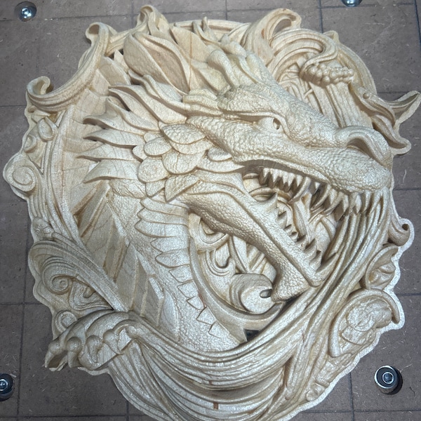 Dragon 3D CNC Router Files, 3d Stl File, Vectric,aspire,easel, Cnc Cut ...