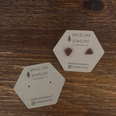 Custom Earring Display Cards Hexagon Shape Packaging Tags Jewelry ...