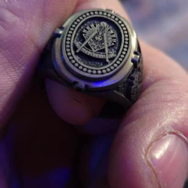 Past Master Masonic Ring, Mason Ring, Master Mason Signet Ring, Custom ...
