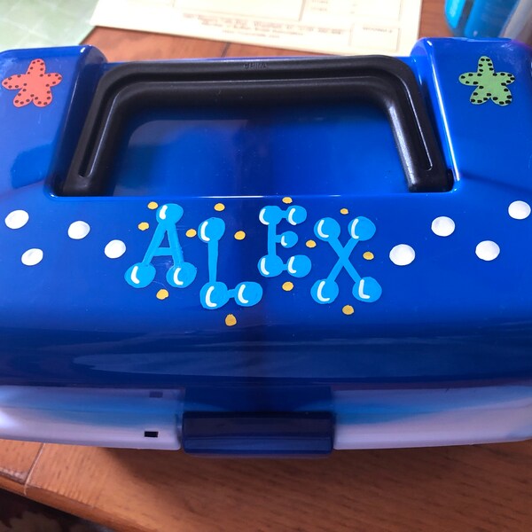 Personalized Kids Tackle Box With Fishing Gear - Etsy