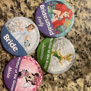 Disney Inspired Birthday Celebration Buttons Custom Disney - Etsy