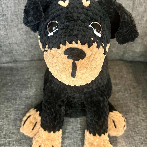 Rottweiler Dog Crochet Pattern/ Amigurumi Tutorial Plushie Dog/ Crochet ...