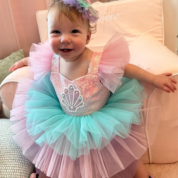 Mermaid Costume.mermaid Dress ,baby Girl Dress Special Occasion, First ...