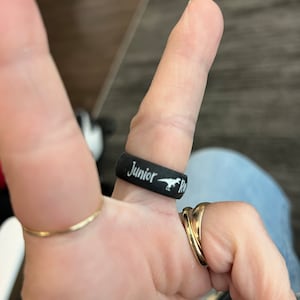 Personalized Engraved Silicone Ring 8.5MM Wedding Band for Men and ...