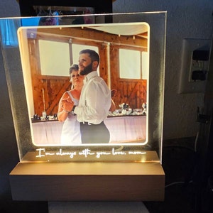 Acrylic Picture Frame With Light, Personalized Stand, Christmas Gifts ...