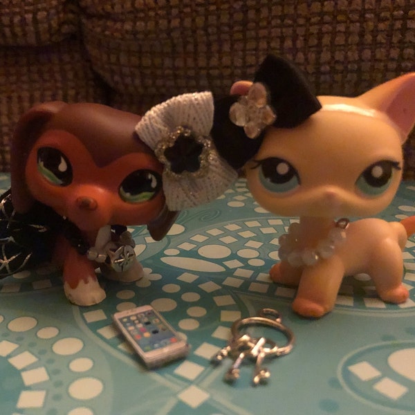 Littlest Pet Shop LPS 12 PC Clothes PURPLE Accessories Grab Bag Custom ...