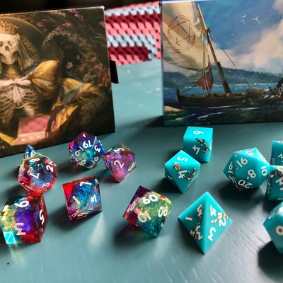 Prismatic Soul Rainbow Holographic Handmade Resin Sharp Edge Dnd Dice ...