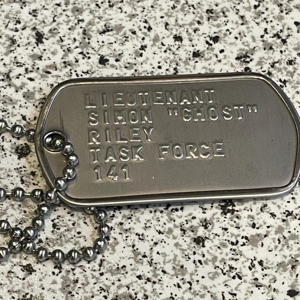 Simon 'ghost' Riley US Military Dog Tag Set With Personalised Text. - Etsy