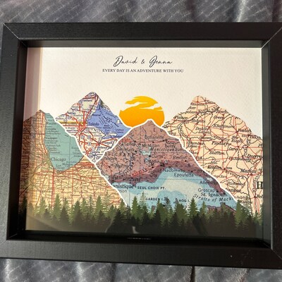 Personalized Long Distance Family Maps on Wood: 3-5 Locations, Custom ...