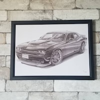 Holden 1969 HT GTS Monaro Street Machine A3 Print off Original Pencil ...