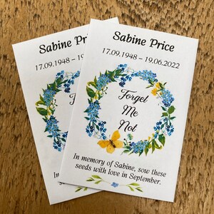 Personalised Teacher Forget Me Not Seed Gift End of Year - Etsy UK