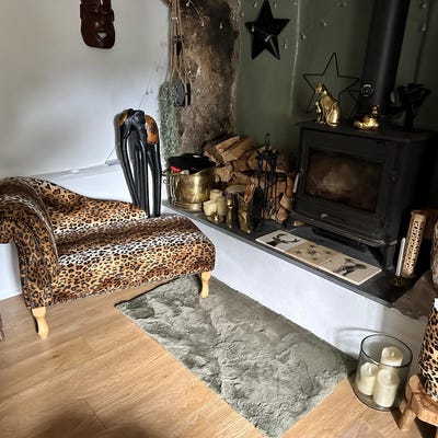 Stag Deer Wingback Sofa 2 Seater Upholstered Fireside Queen Anne ...