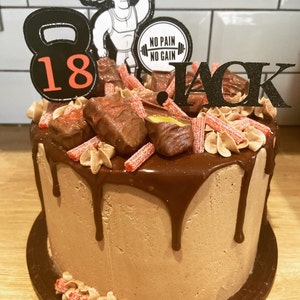 Gym Cake Topper, Weight Lifting Cake Topper, Exercise Cake Topper, Gym ...