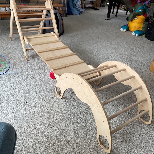 Set of 3 Items: Foldable Triangle + Arch + Ramp With Slide, Climbing ...