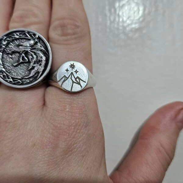 ACOTAR Night Court Signet Ring, Starry Mountains Night Court Ring ...