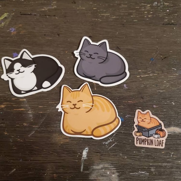 Calico Cat Loaf Sticker Waterproof Dishwasher Safe Matte Vinyl Sticker ...