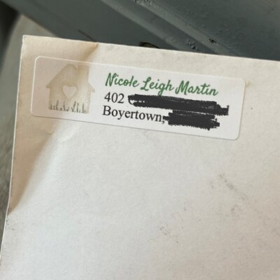 80 Small Personalized Return Address Labels Letters Alphabet Monogram ...