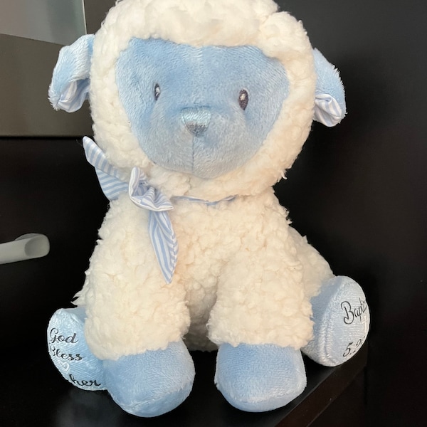 Personalized Baptism Gift, Baptism Lamb, Baptism Gift, Lamb Stuffed ...