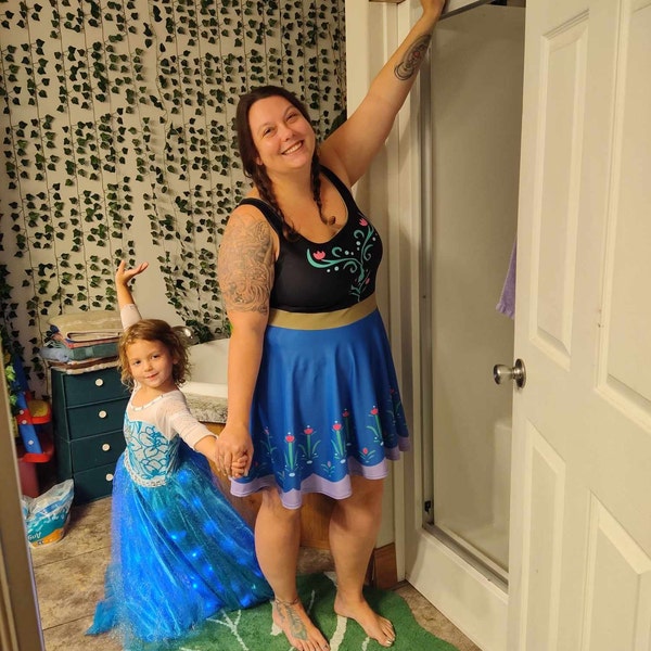 Anna Frozen Inspired Princess Running Costume Skater Dress - Etsy