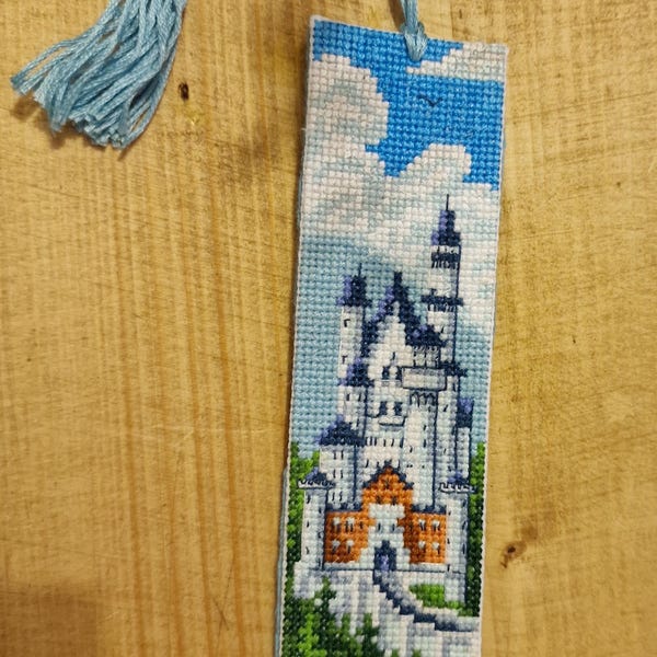 Bookmark Cross Stitch Pattern PDF Neuschwanstein Castle Cross Stitch ...