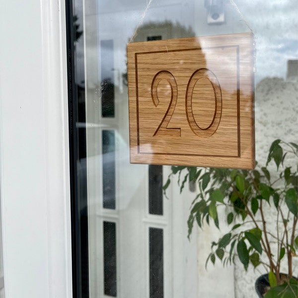 Handmade Wooden Oak House Sign Personalised Numbers Exterior - Etsy