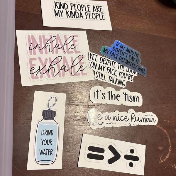 Kindness Empathy Respect Sticker Laptop Decals, Inspirational for Water ...