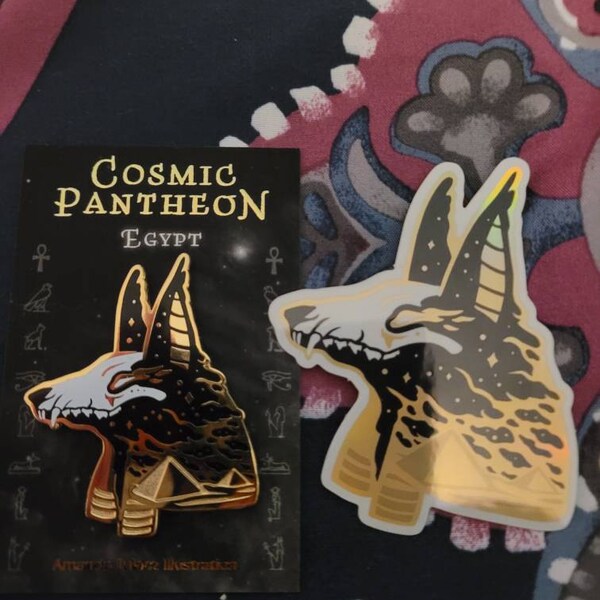 Anubis Enamel Pin - Cosmic Pantheon Egypt, Egyptian Gods, Egyptian ...
