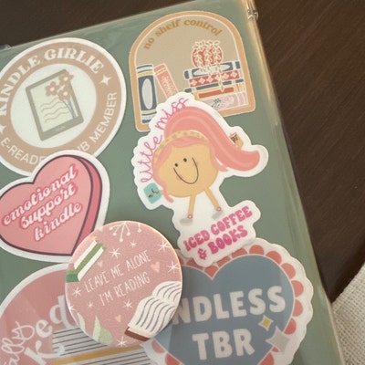 Lil Miss Iced Coffee & Books Sticker Bookish Sticker, Laptop Sticker ...
