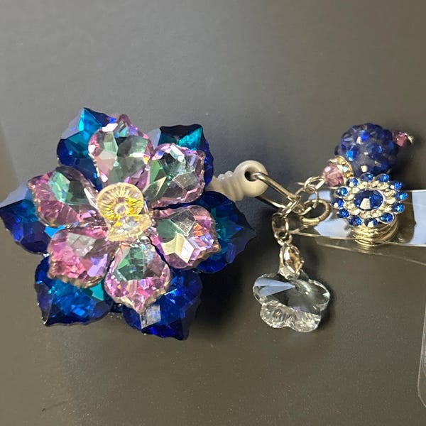 Butterfly Snap Button Lanyard Beaded Breakaway Lanyard, ID Lanyard ...