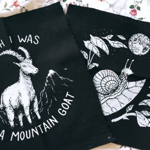 Snail & Moon Patch - Etsy