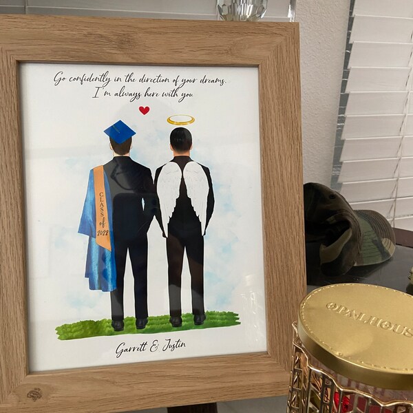 CUSTOM GRADUATION MEMORIAL Print-proud of You Memorial Print ...