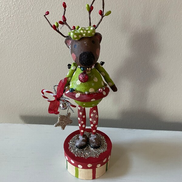 Handmade Vintage Style Cornelius Cat Lantern, Air Dry Clay, Folk Art ...