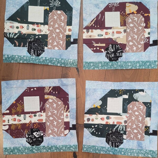 Vintage Camper Quilt Block PDF Instant Download Quilt Pattern ...