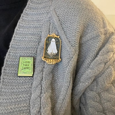 Support Public Libraries Enamel Pin Librarian - Etsy