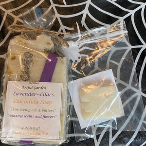 Lavender Lilac Calendula Soap types of Lavender Spikes May | Etsy