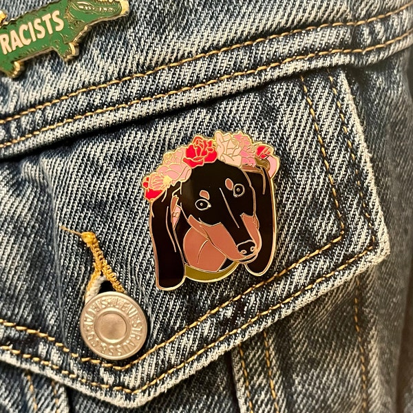 Dog Enamel Pin, Enamel Pins, Hard Enamel Pin, Dog Lapel Pin, Dog Brooch ...