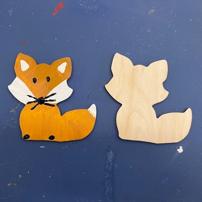 Fox Wildlife Laser Cut Unfinished Wood Cutout Shapes Always Check Sizes ...