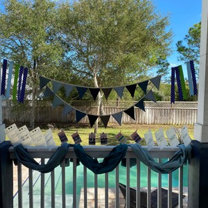 Linen Bunting Banner, Fabric Flag Garland, Nursery Wall Neutral Decor ...
